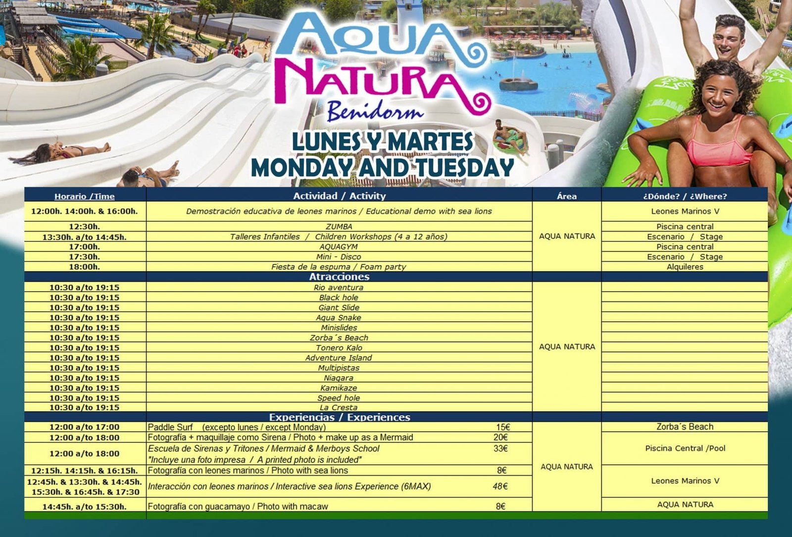 AQUA NATURA: PARQUE ACUATICO EN BENIDORM